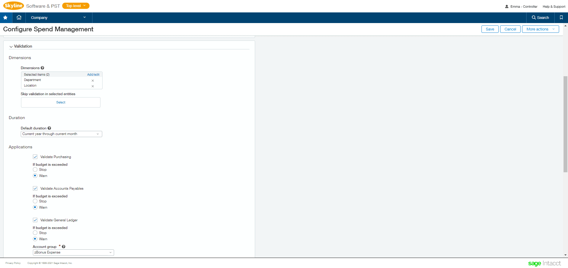 Sage Intacct Spend Management