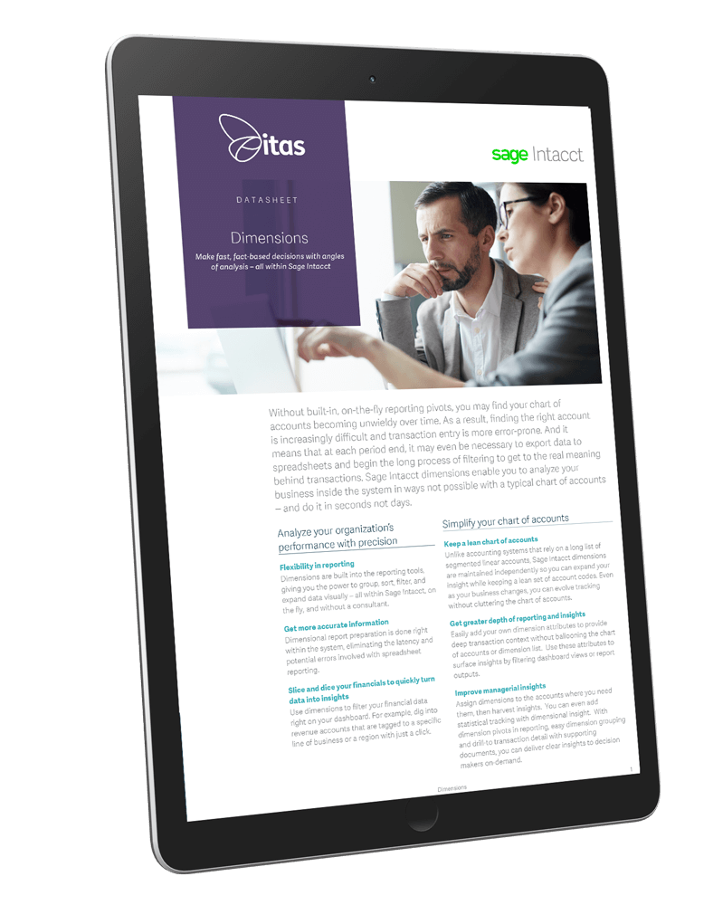 Multi-Dimensional Chart of Accounts: Sage Intacct