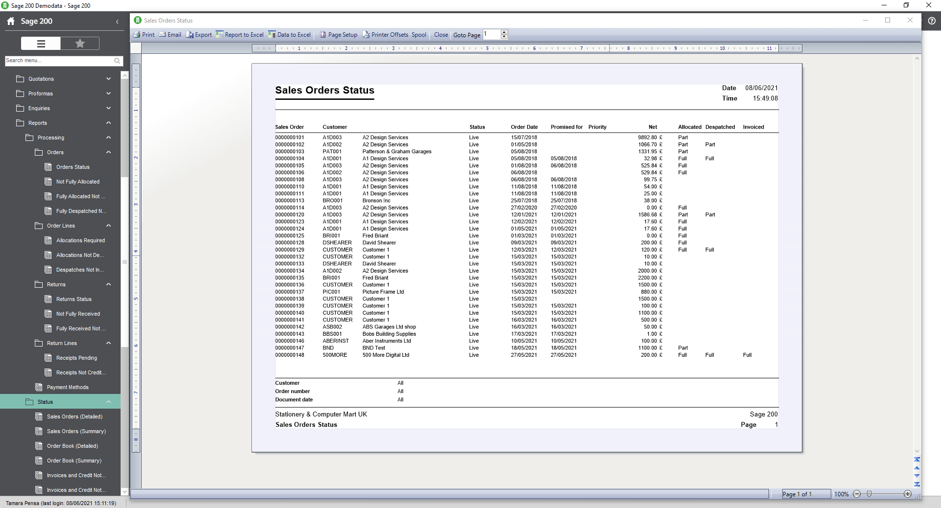 Sage 200 Report Designer Tool